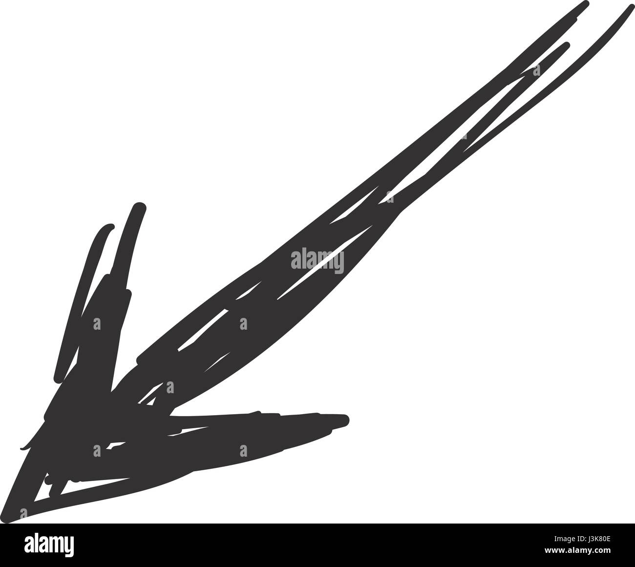 Arrow Scribble Isolated Stockfotos und -bilder Kaufen - Alamy