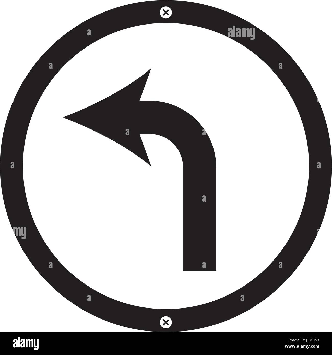 Ampel-Symbol Pfeil nach links drehen Stock-Vektorgrafik - Alamy