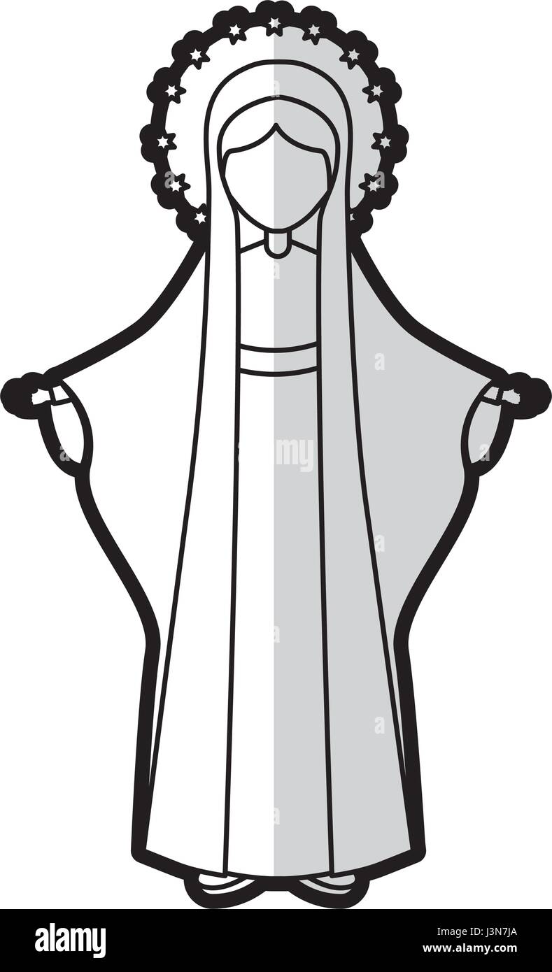 Heilige Jungfrau Maria-Symbol Stock-Vektorgrafik - Alamy