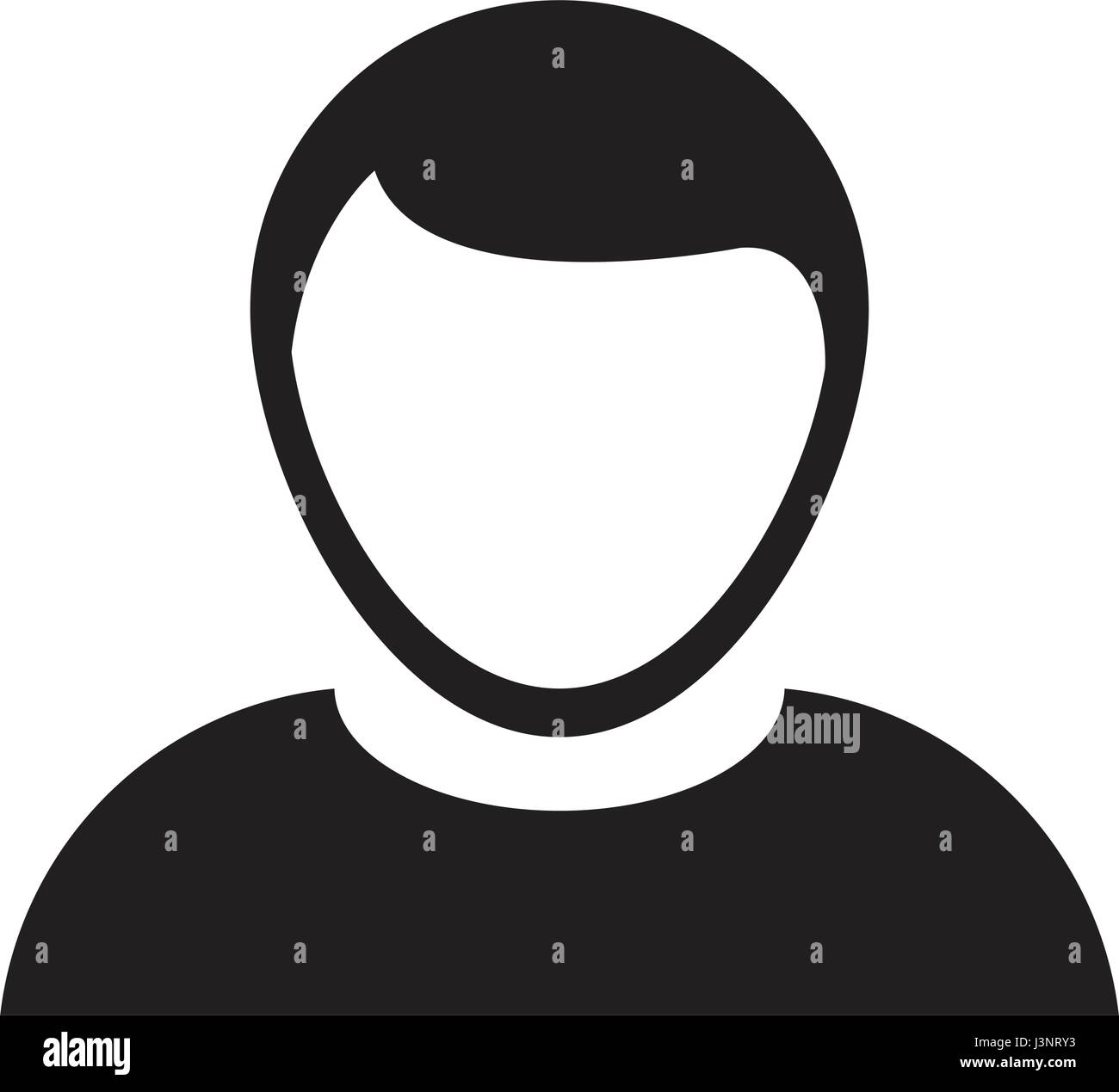 Mann User Icon Vector Person Profil Avatar Glyphe Piktogramm Abbildung ...