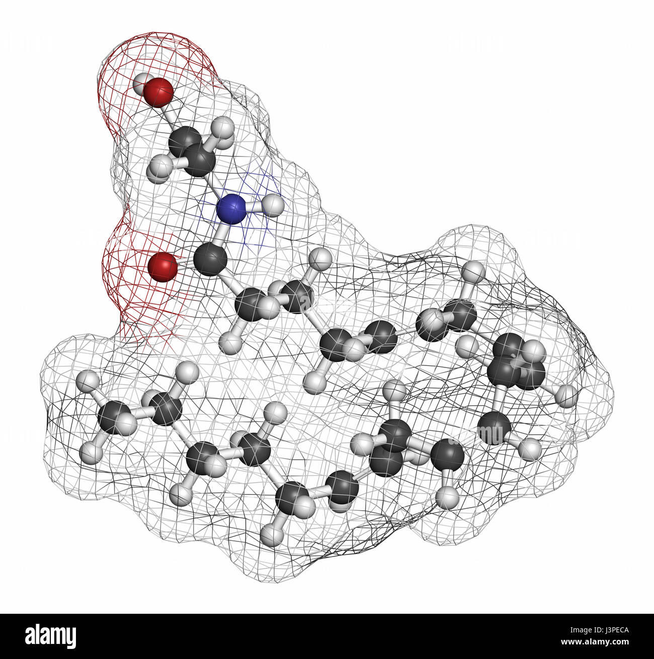Anandamid endogenen Cannabinoid-Neurotransmitter-Molekül. Atome sind ...