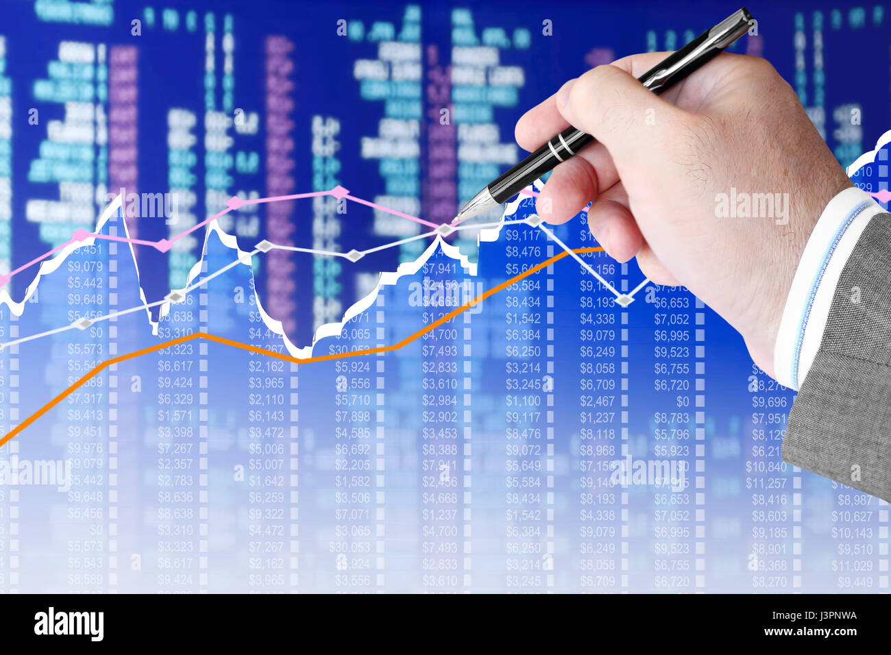Analyse von Diagramm Stockfotografie - Alamy