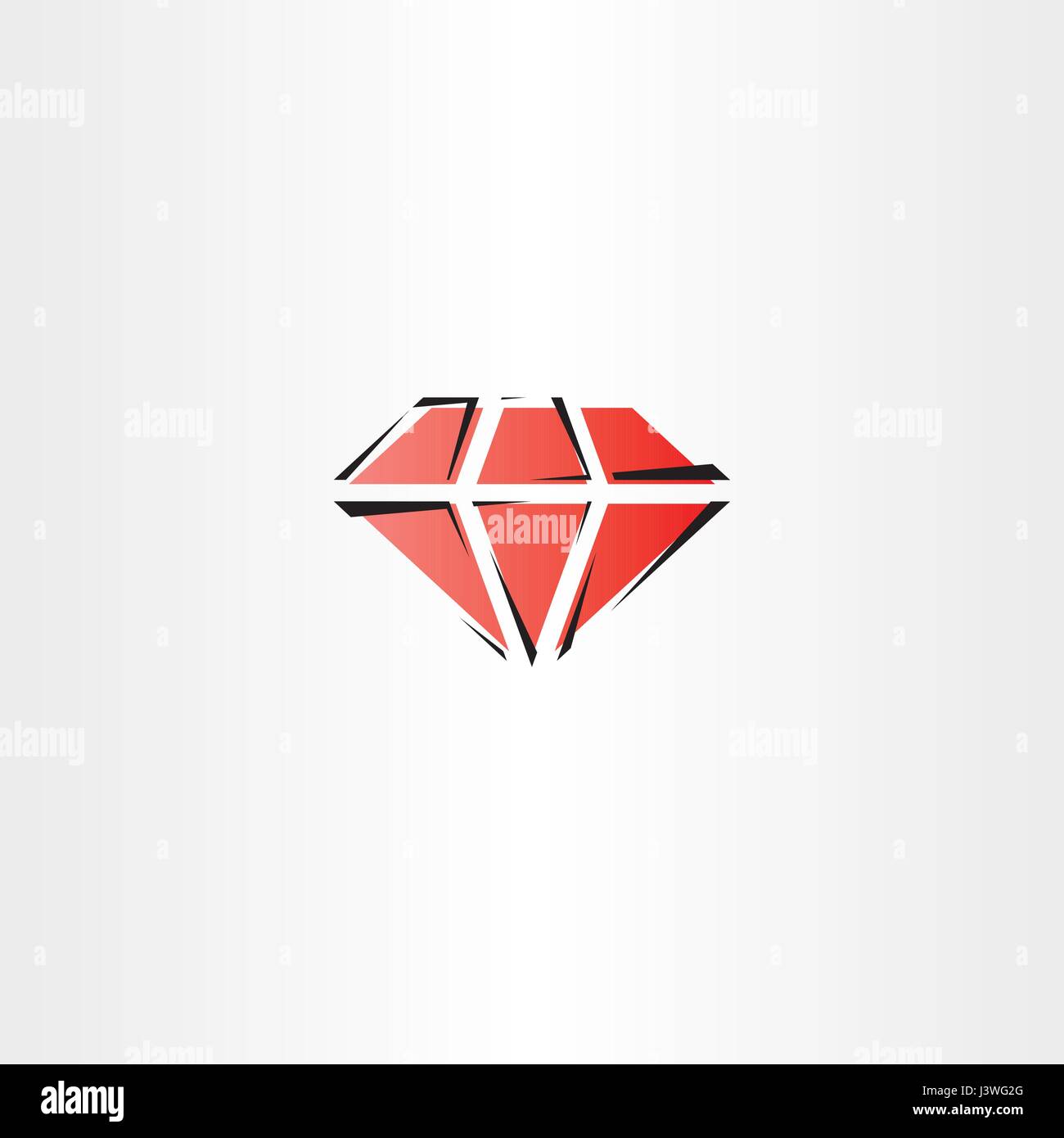 rote Raute Vektor Symbol Symbol Stein Stock-Vektorgrafik - Alamy