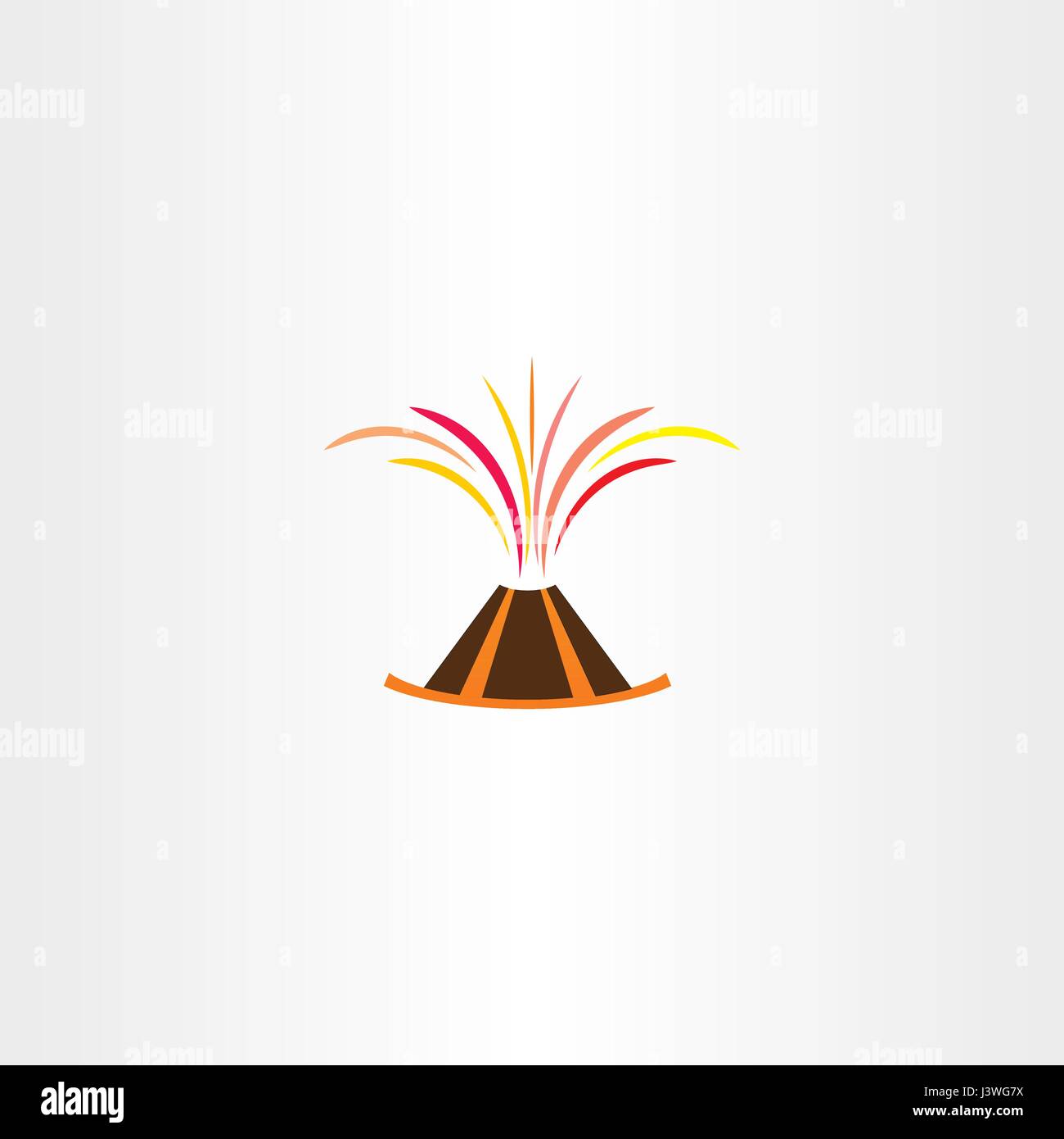 Vulkan Lava Explosion Vektor Icon Symbol logo Stock-Vektorgrafik - Alamy