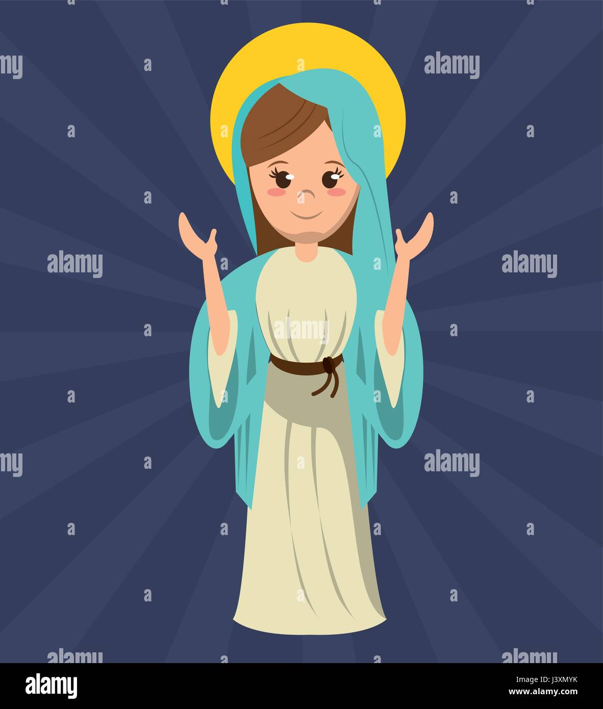 Statue virgin mary jesus christ Stock-Vektorgrafiken kaufen - Alamy