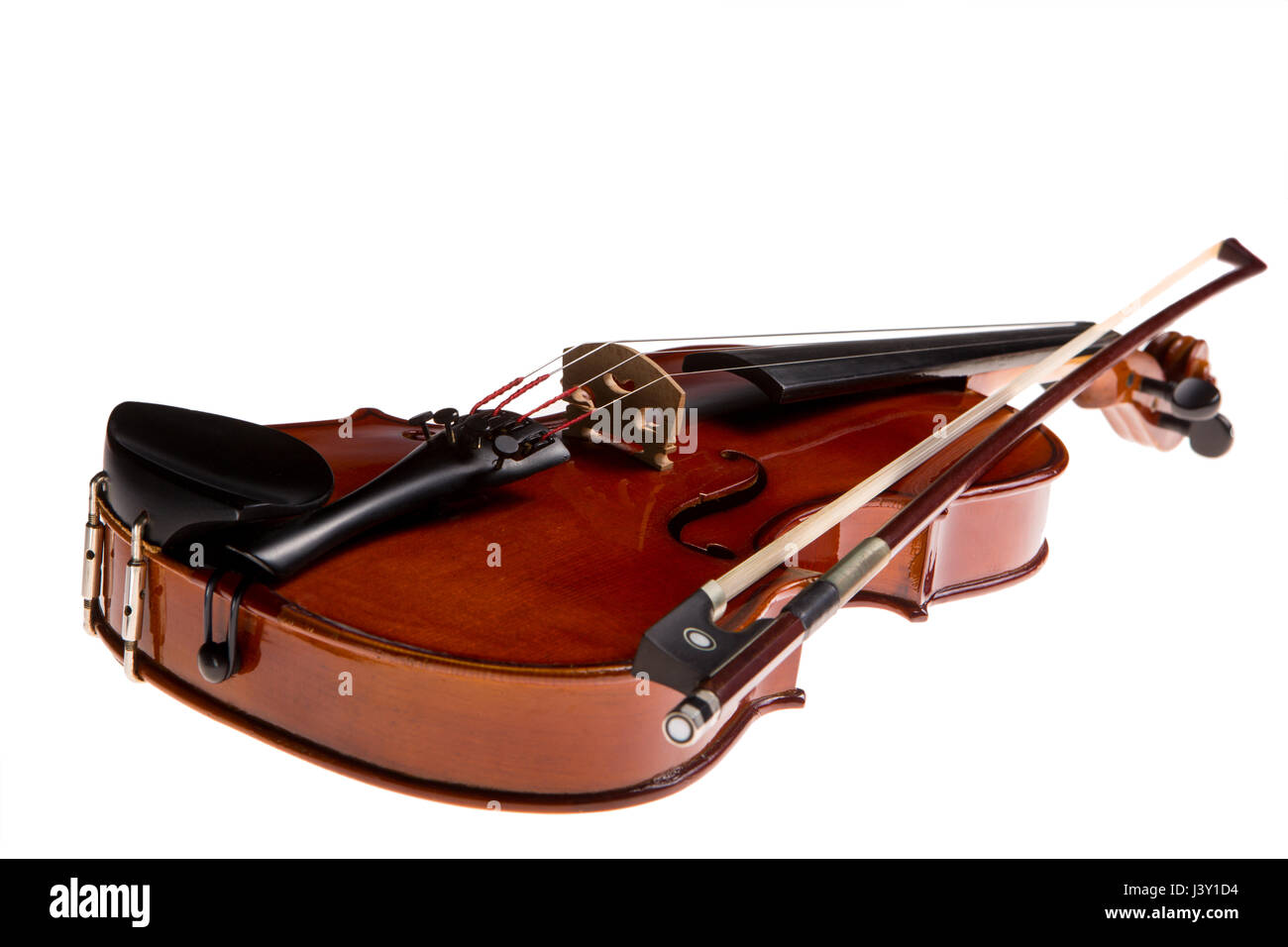 Geige auf weißem Hintergrund Stockfotografie - Alamy