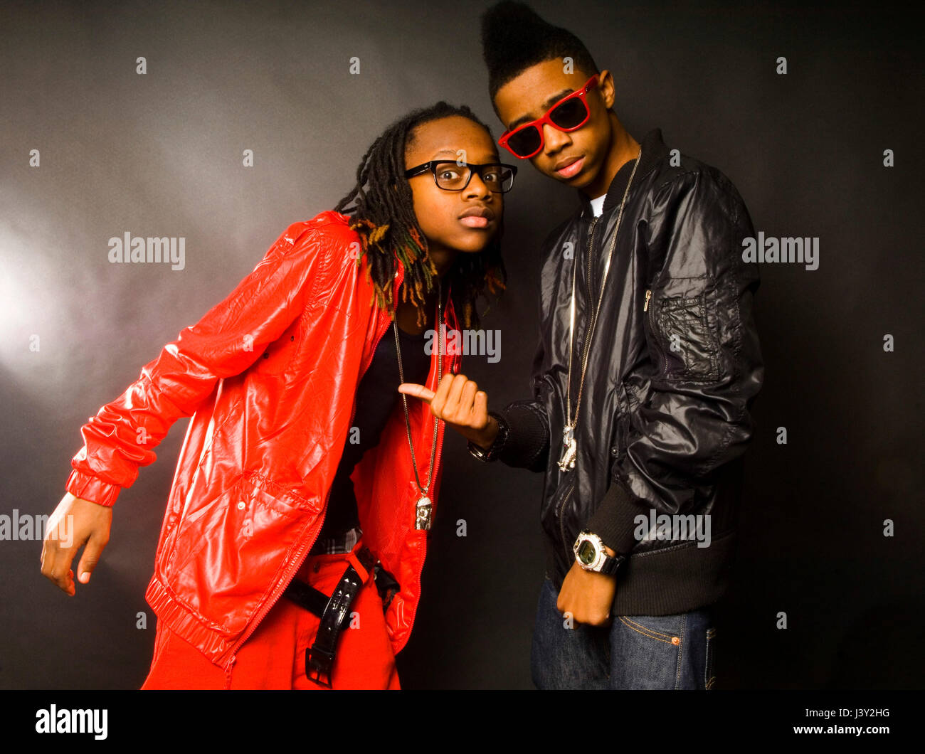 (L-R) Lil Chuckee und Lil Twist von Lil Waynes Young Money ...