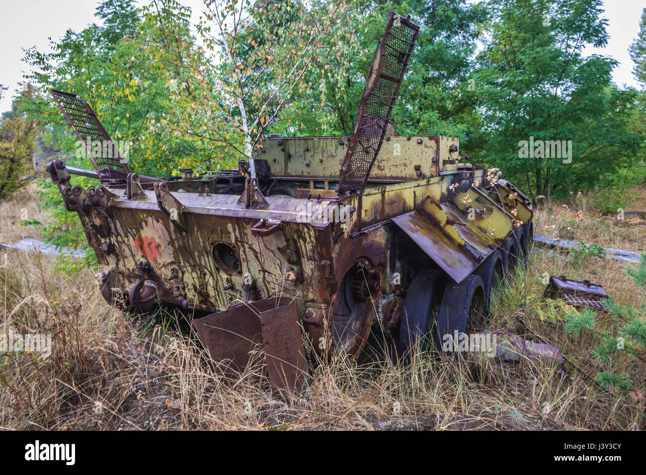 Bestrahlte Fahrzeug verwendet für Aufräumarbeiten nach dem Tschernobyl ...