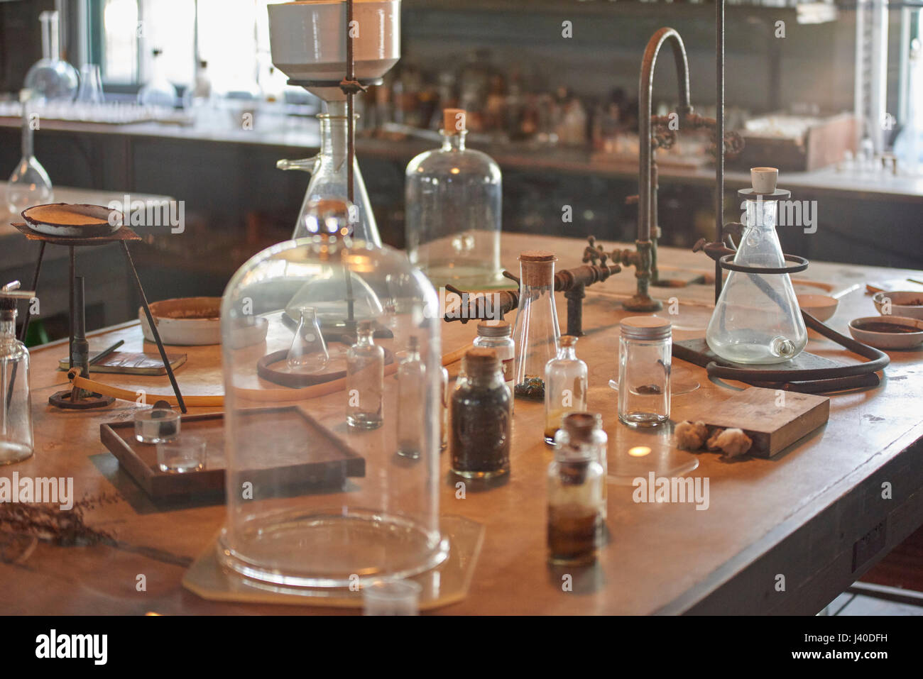 Thomas Edisons Labor im Edison & Ford Museum Stockfotografie - Alamy