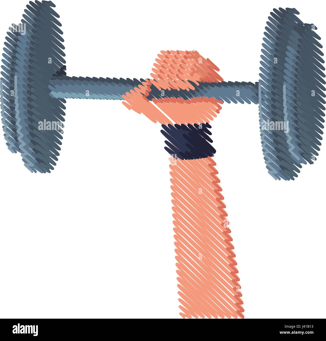 Training Hantel Zeichnen Ausgeschnittene Stockfotos und -bilder - Alamy