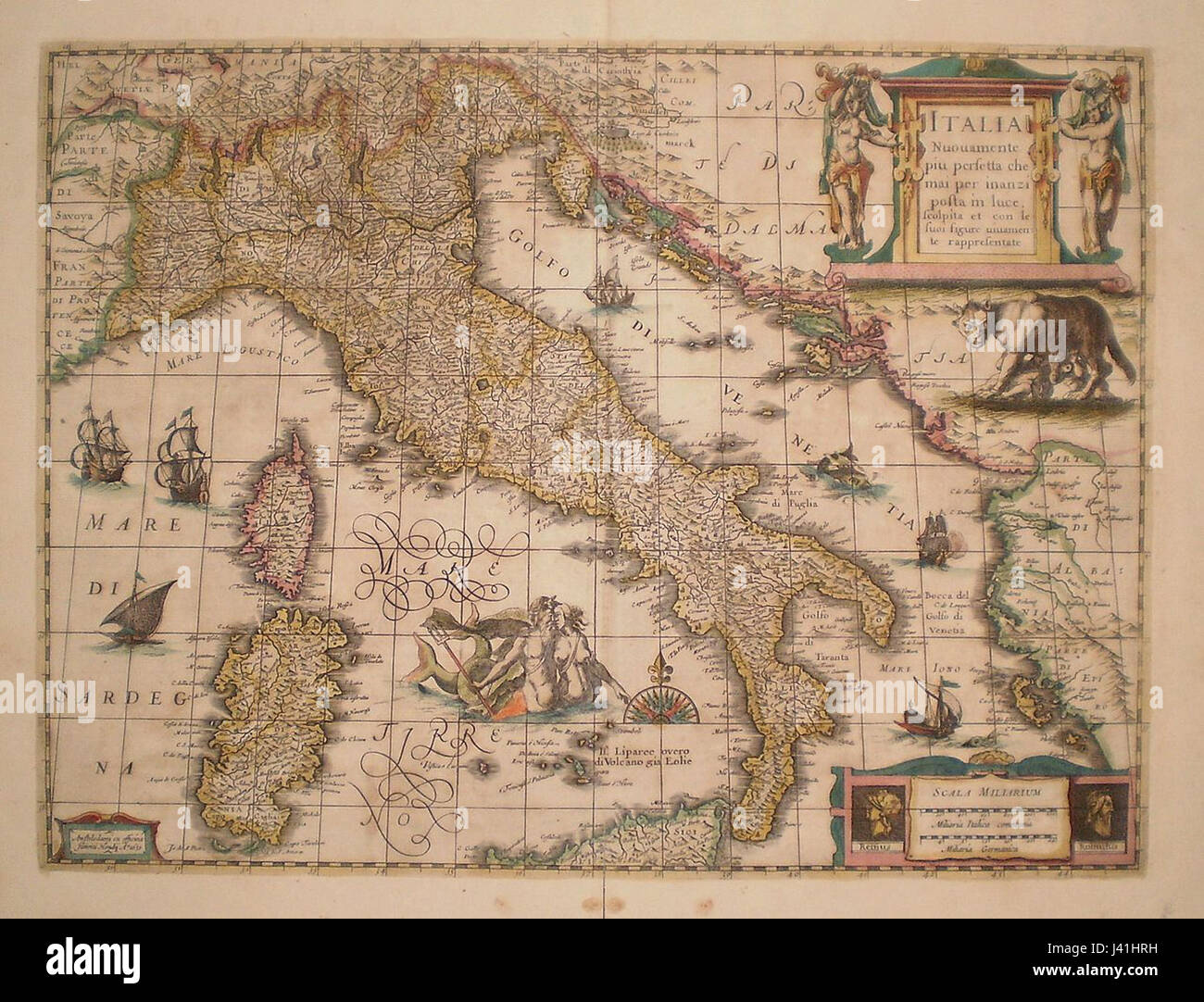 Mappa italia vintage -Fotos und -Bildmaterial in hoher Auflösung – Alamy