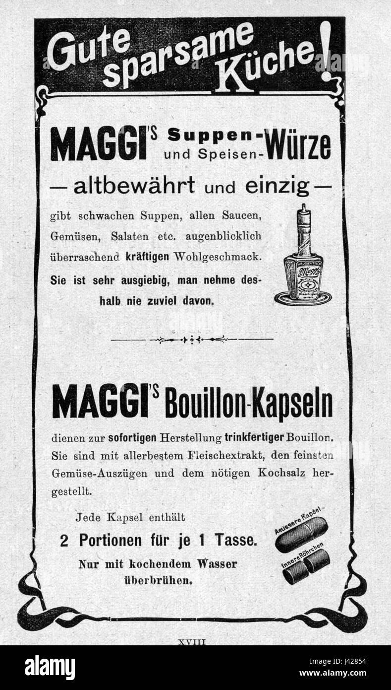 Maggi Advertisement Stockfotos und -bilder Kaufen - Alamy