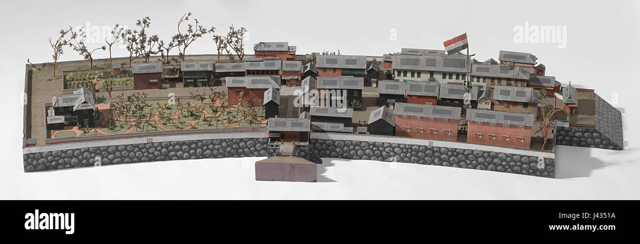 Maquette van Het Eiland Deshima Rijksmuseum NG 721 Stockfotografie - Alamy