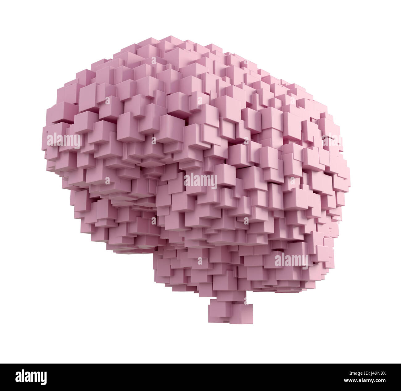 Menschliche Gehirn - Intelligenz und Gedächtnis Konzept 3D illustration ...