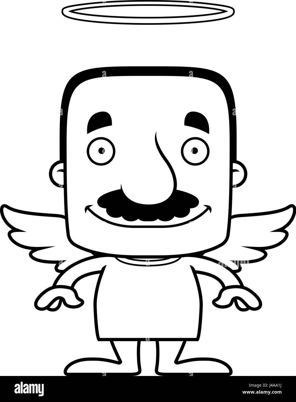 Cartoon angel man smiling -Fotos und -Bildmaterial in hoher Auflösung ...