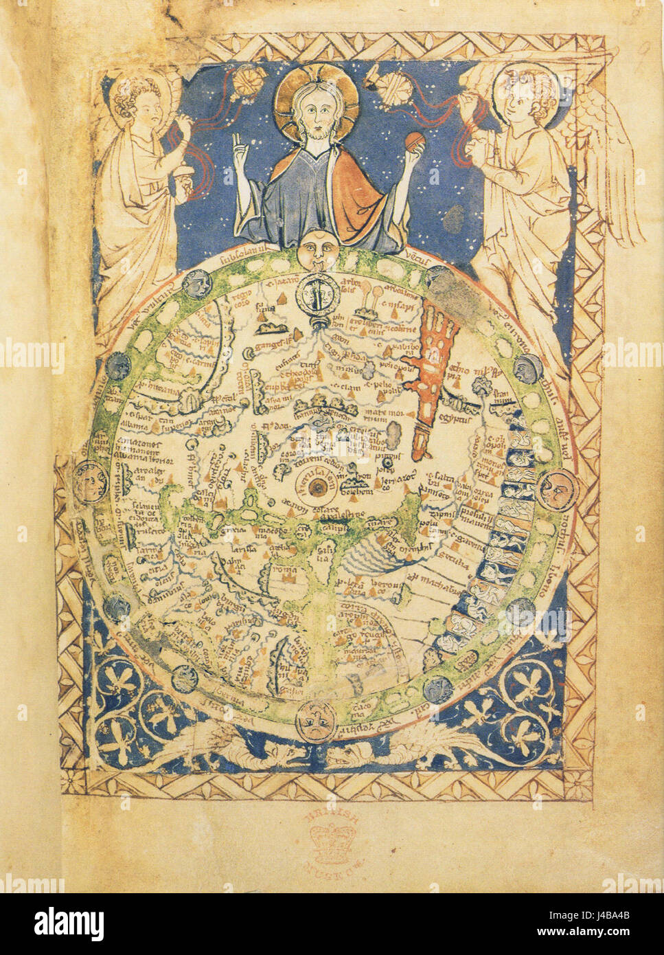 Psalter Mappa mundi Stockfotografie - Alamy