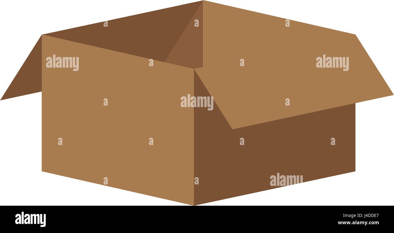 Karton-Box Verpackung Symbol Stock-Vektorgrafik - Alamy