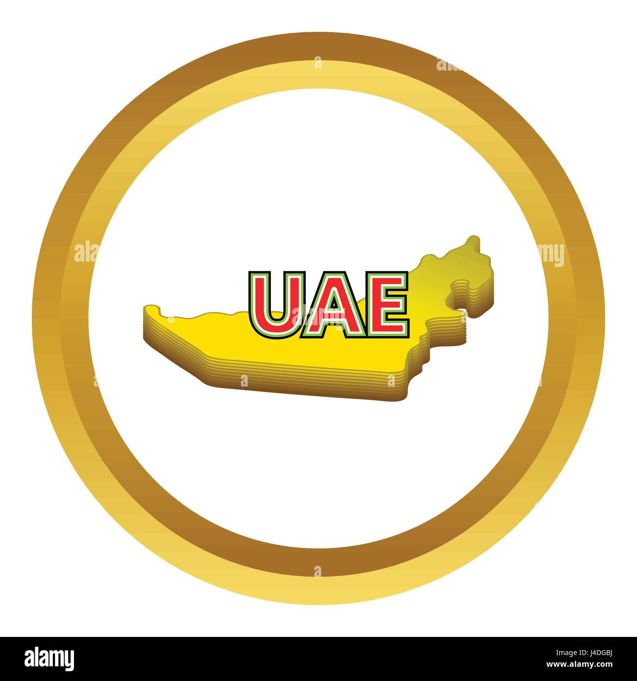 Karte der VAE Vektor icon Stock-Vektorgrafik - Alamy