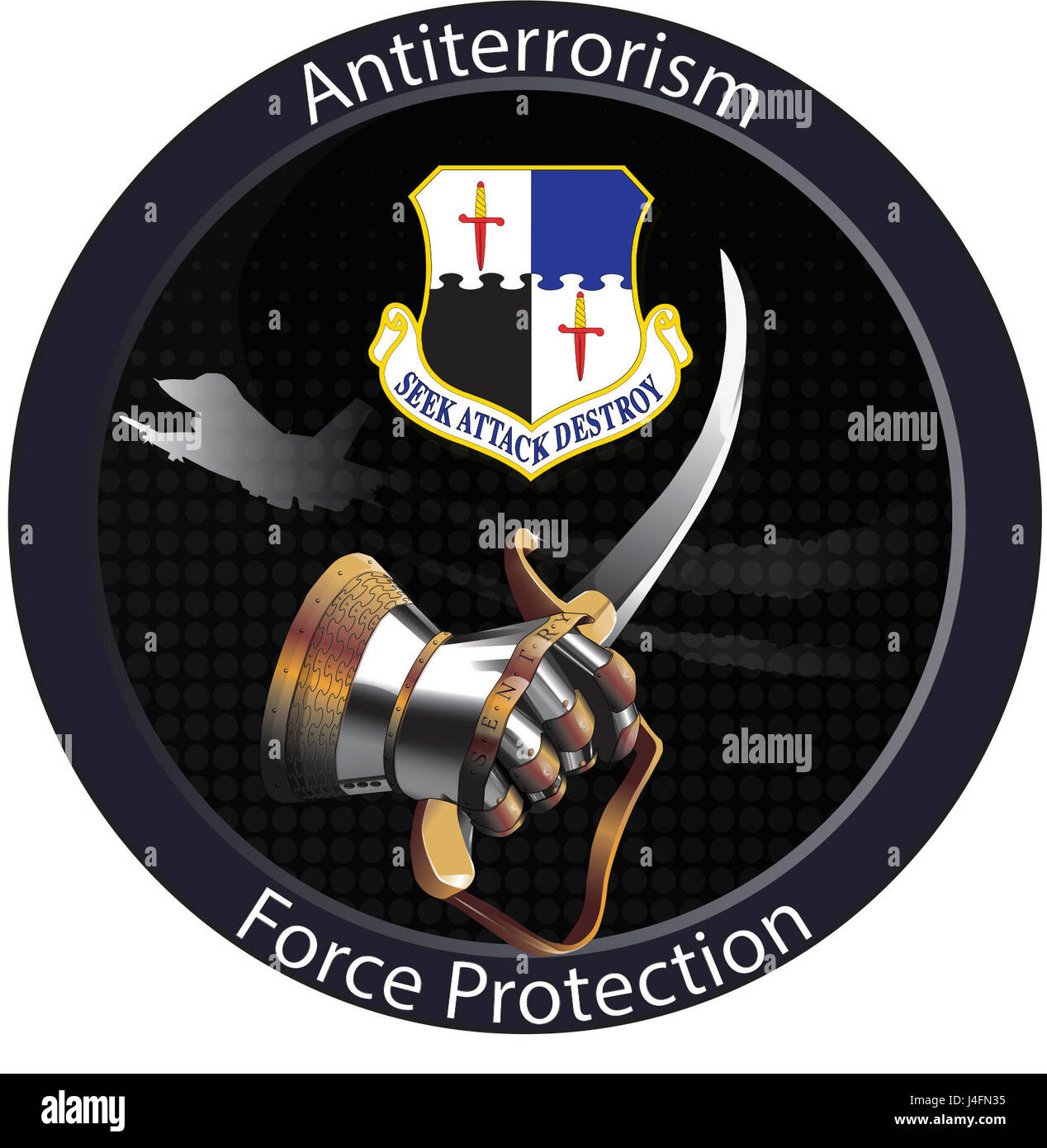 Ein Logo für den Einsatz von der Bekämpfung des Terrorismus und Force ...