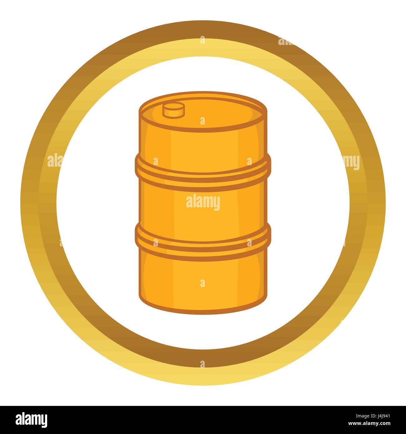 Orange Fass Vektor icon Stock-Vektorgrafik - Alamy