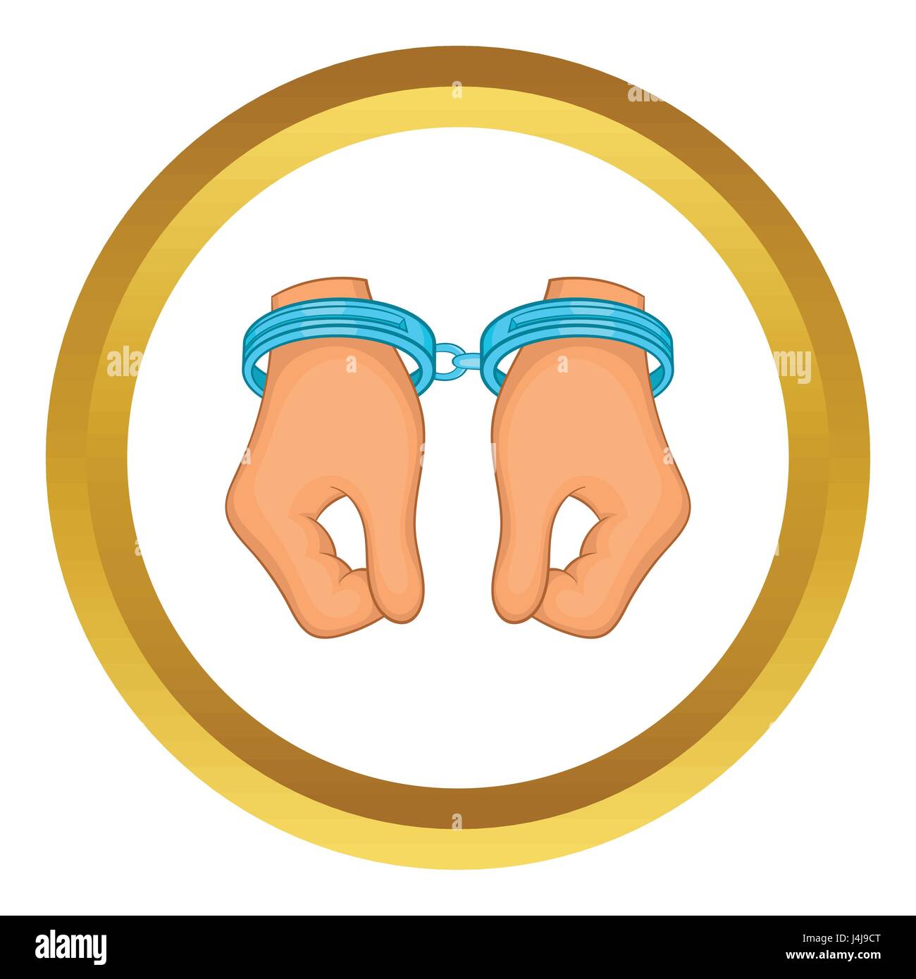 Hände in Handschellen Vektor icon Stock-Vektorgrafik - Alamy