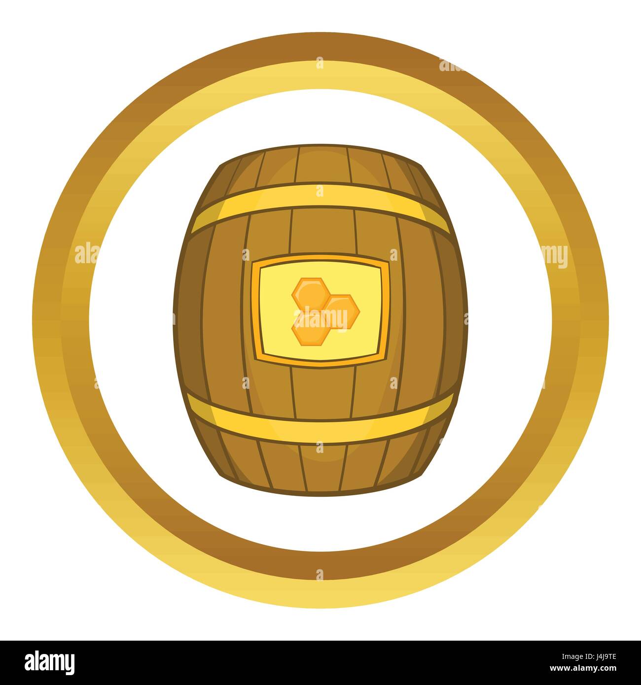 Faß Honig Vektor icon Stock-Vektorgrafik - Alamy