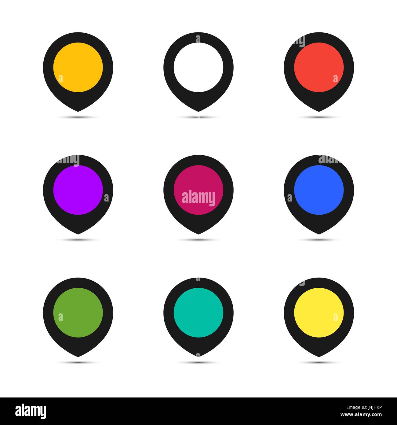 Punkt setzen Symbole zuordnen. Coloful Vektorgrafiken Stock ...