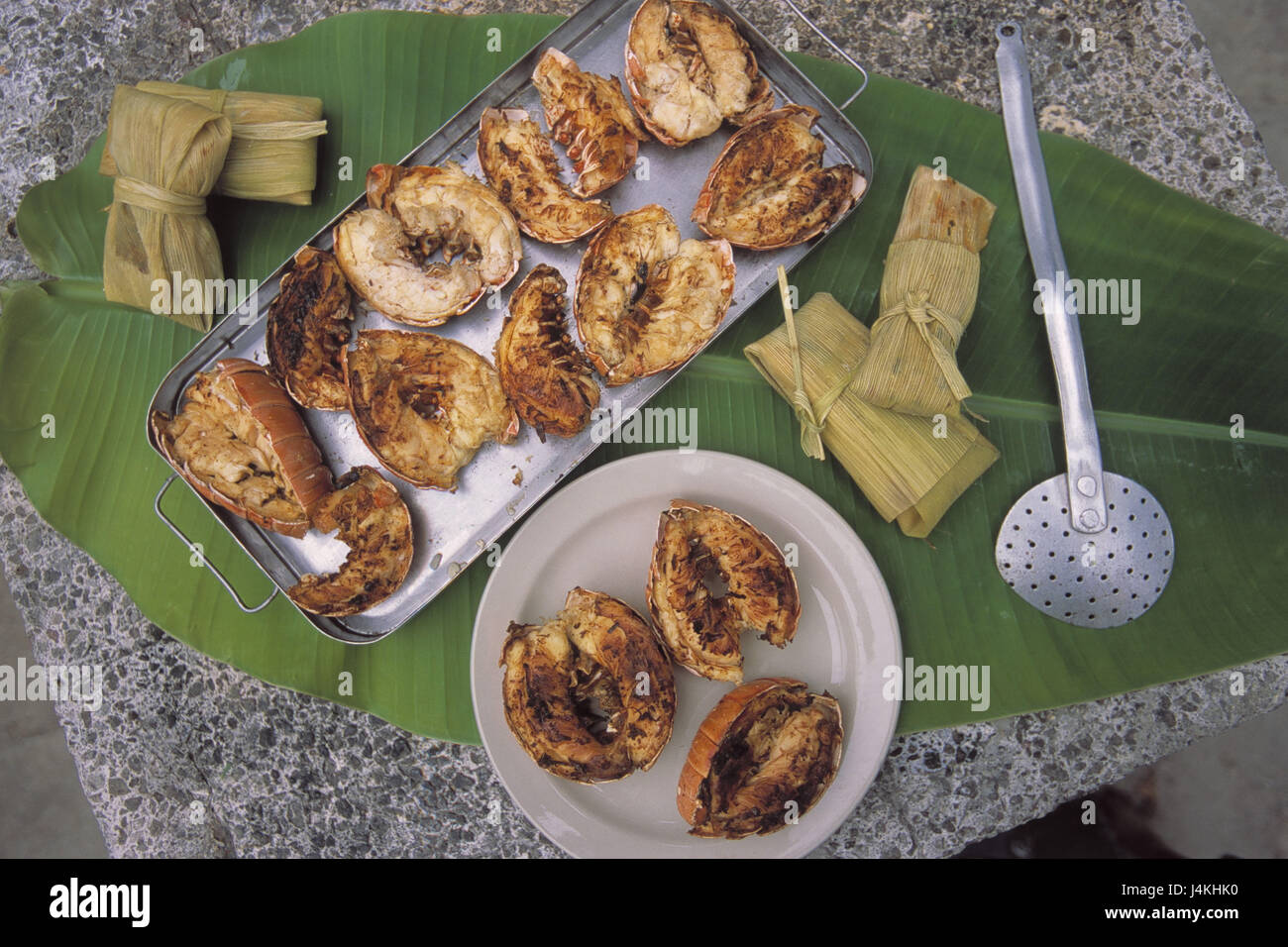 Kuba, Provinz Matanzas, Cardenas, Fisch, Hummer, gegrillte ...