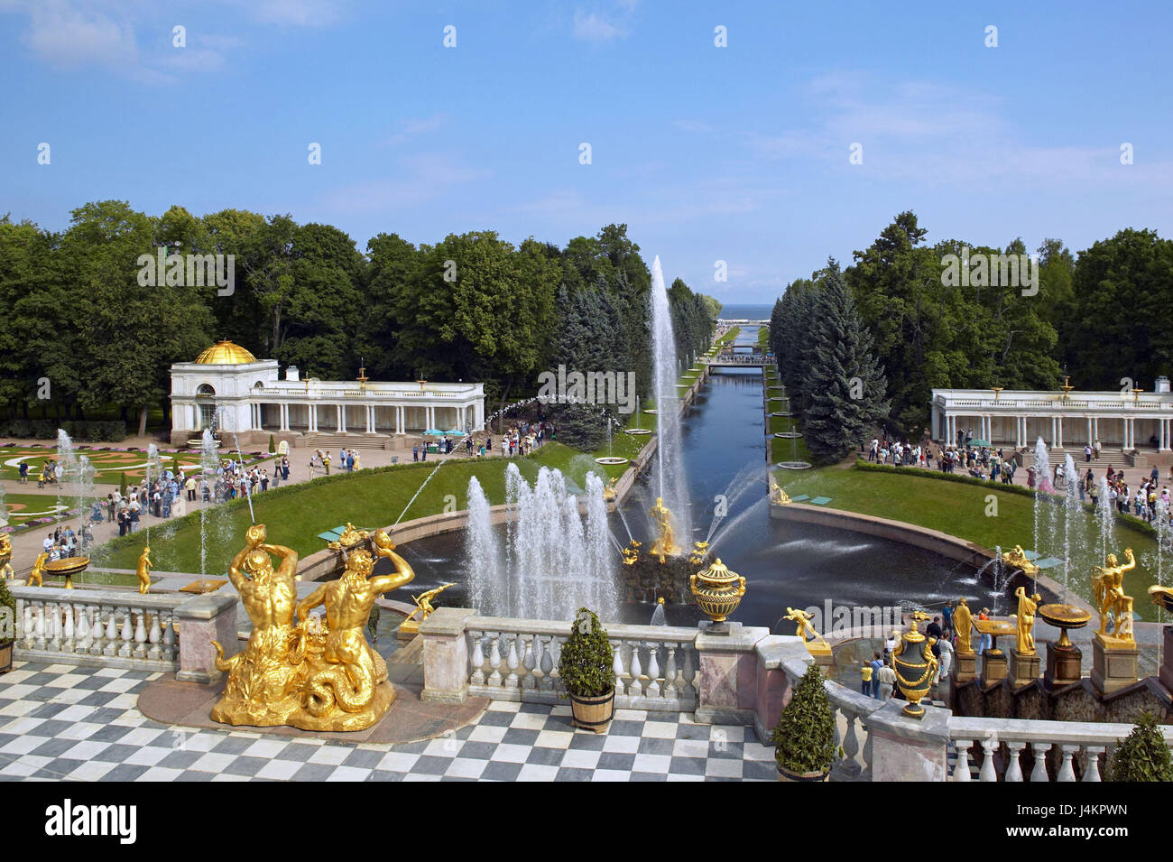 Russland, Peter Hof, Sommerpalast, große Kaskade jets nahe St ...