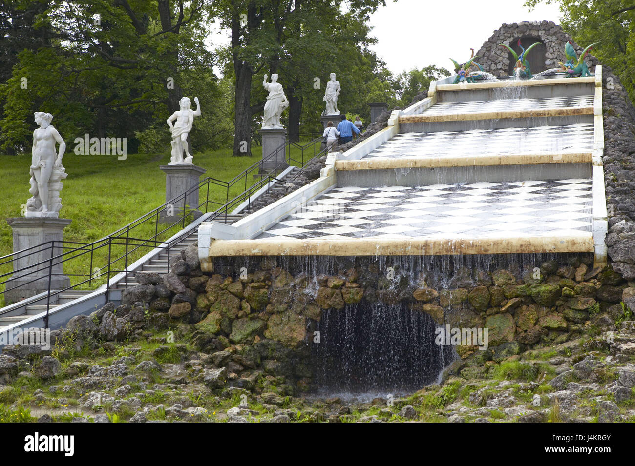Russland, Peter Hof, Sommerpalast, Schach Sprungbrett Kaskade nahe St ...