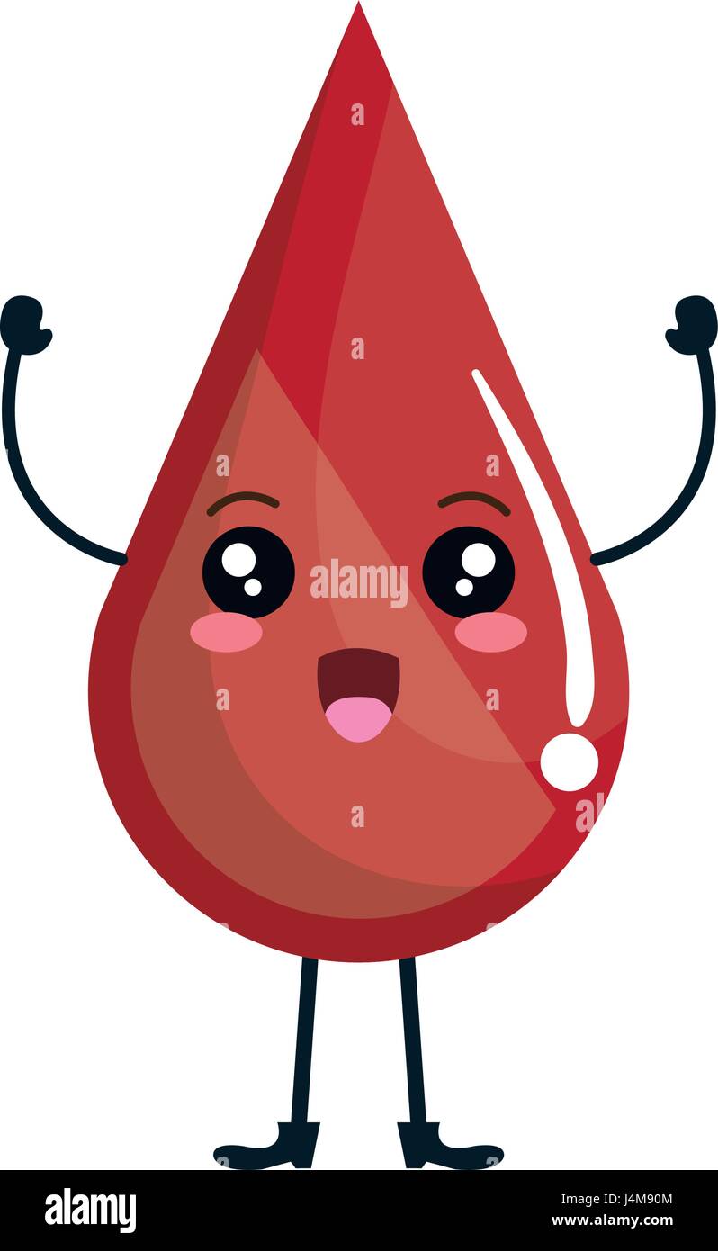 Tropfen Blut Comic-Figur Stock-Vektorgrafik - Alamy