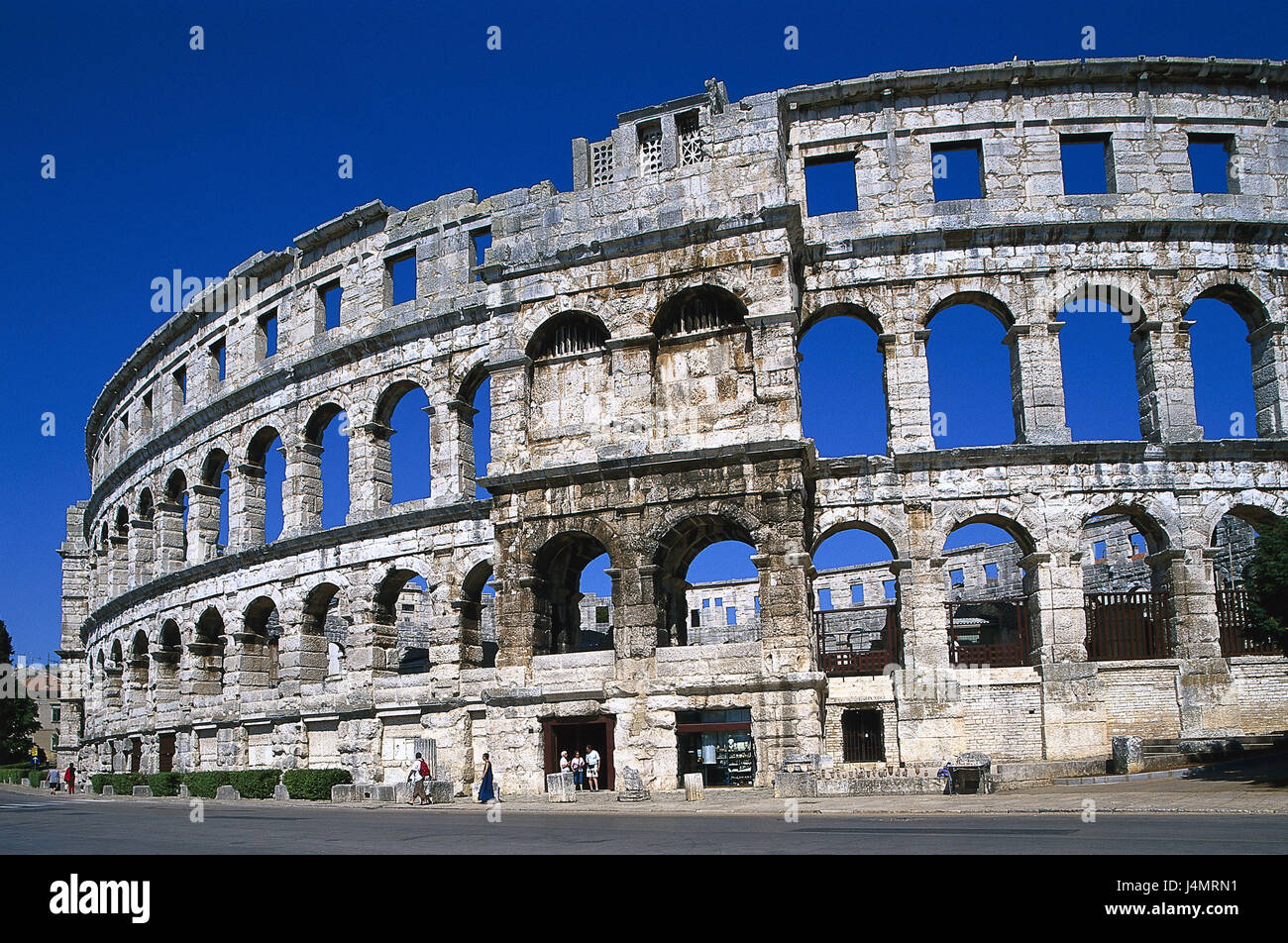 Kroatien, Istrien, Pula, Amphitheater, detail, Europa, Südost-Europa ...