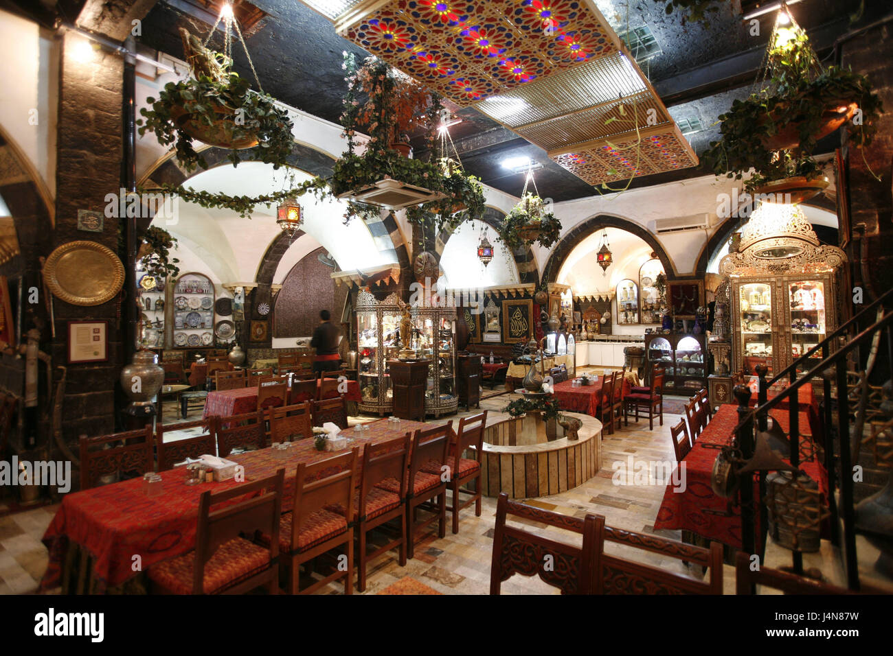 Syrien, Damaskus, Old Town, Souk, Restaurant, Gesichtslos, Basar ...