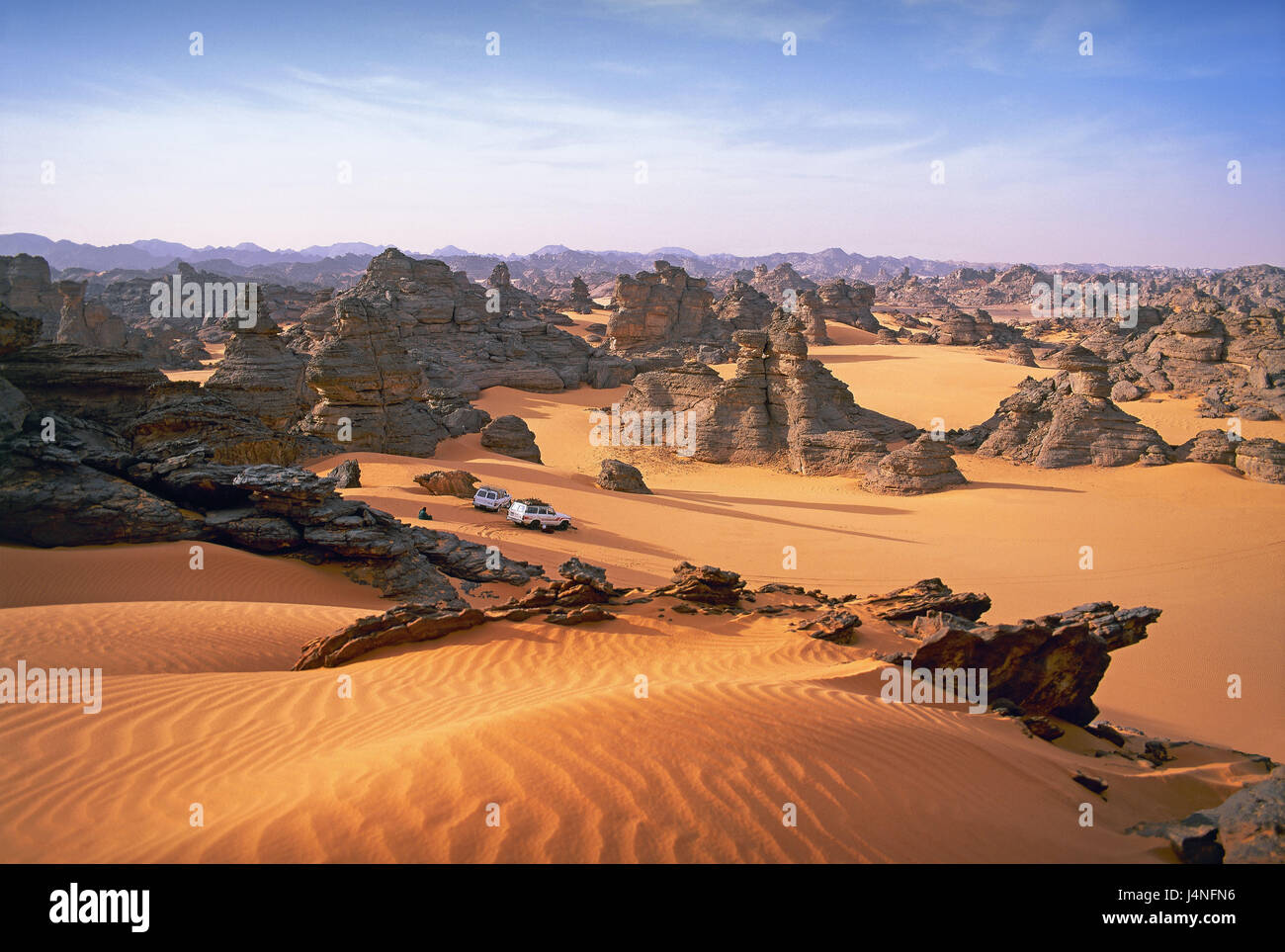 Libyen, Sahara, Jebel Akhda, Highland, Landschaft, Sand, Felsen ...
