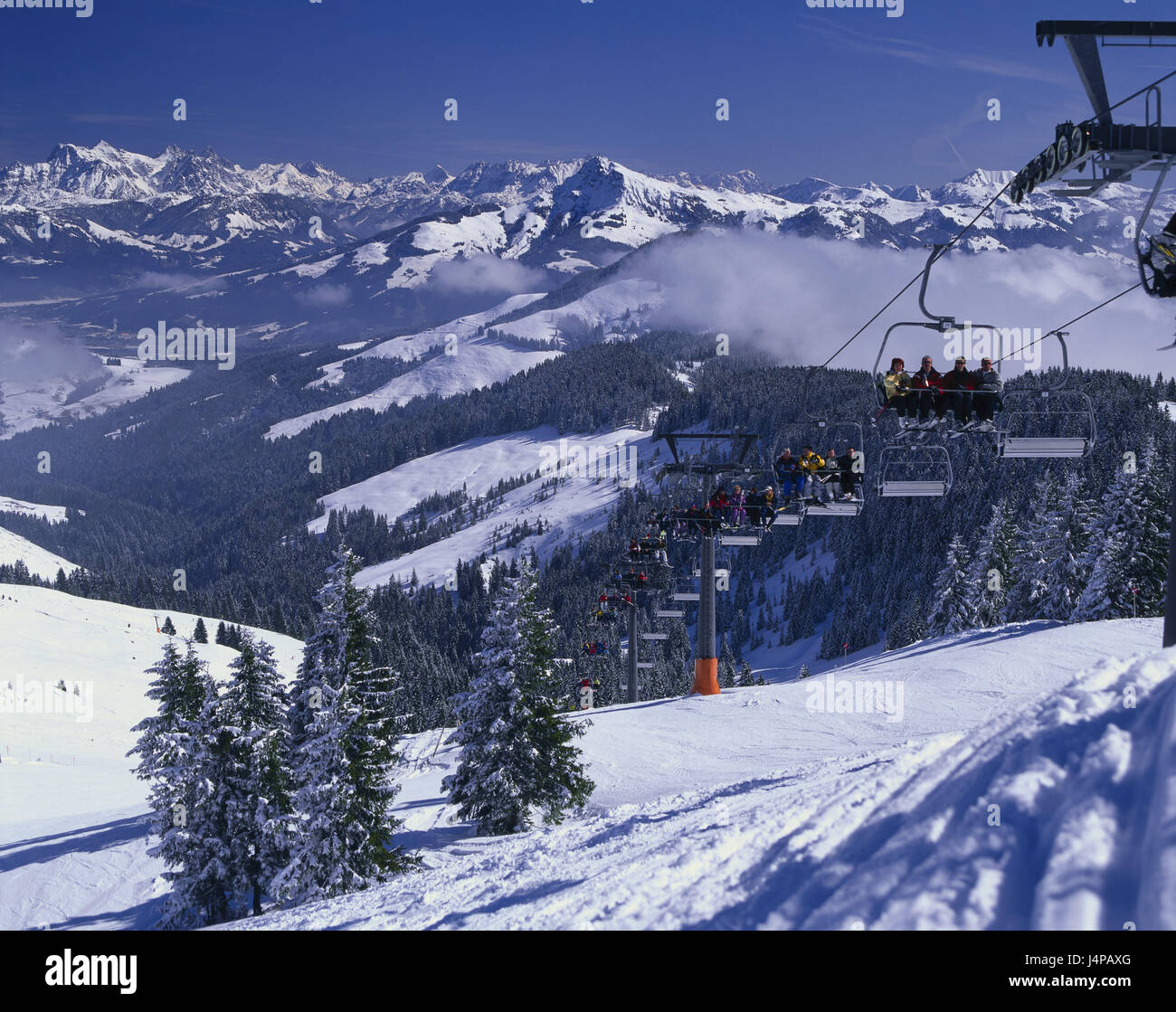 Österreich, Tirol, Untercountry, Skigebiet Wilder Kaiser-Brixental ...