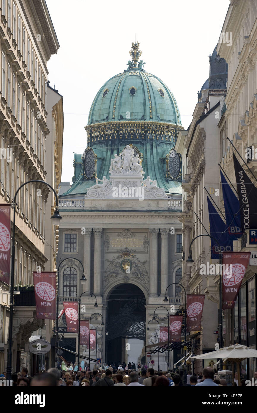 Österreich, Wien, Kohlmarkt, Hofburg Stockfotografie - Alamy