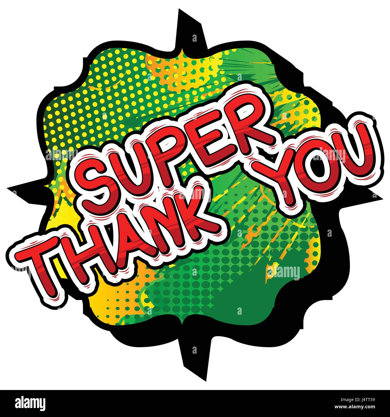 Super vielen Dank - Comic Stil Wort auf abstrakten Hintergrund Stock ...