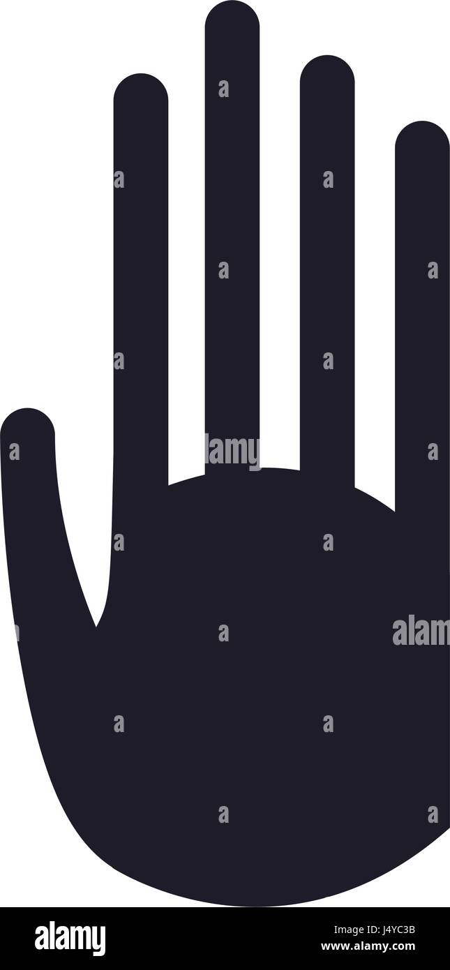 Pictogram hand stop signal image Stock-Vektorgrafiken kaufen - Alamy