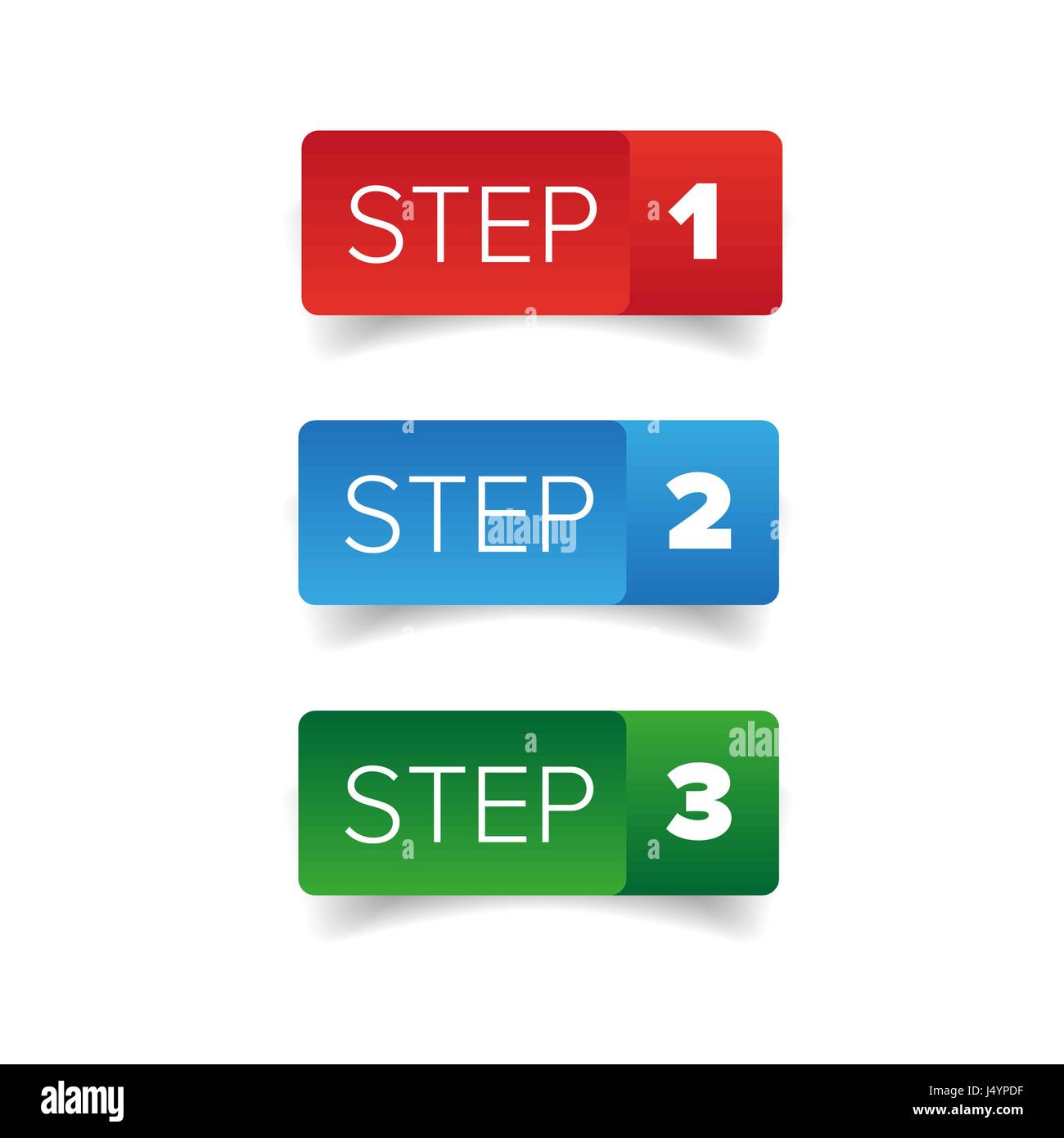 Step by step Stock-Vektorgrafiken kaufen - Alamy