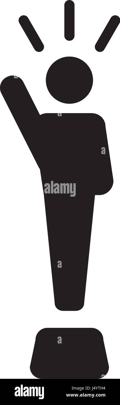 Führer-Symbol - Mann Vektor Public Speaking Person mit angehoben Hand ...