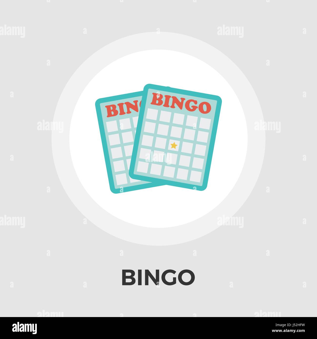 Bingo-Symbol Vektor. Flach-Symbol auf dem weißen Hintergrund isoliert ...