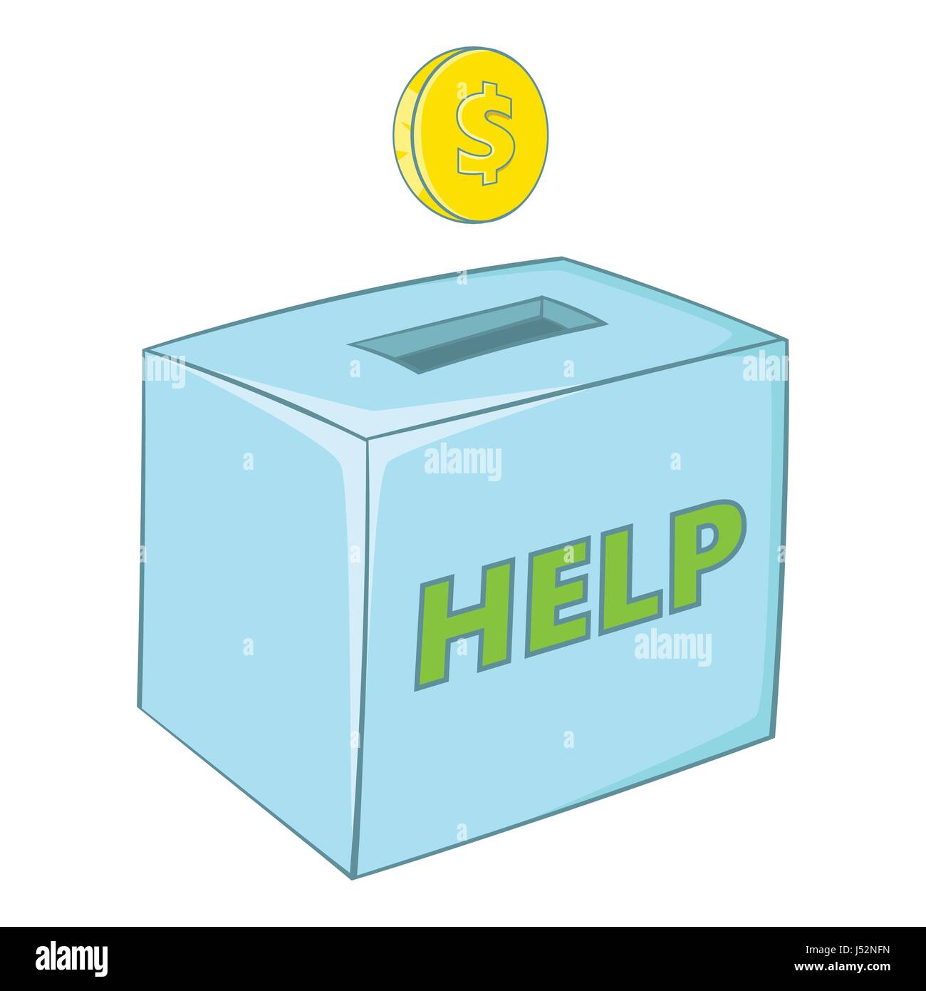 Spende-Feld-Symbol. Cartoon-Illustration der Spende Box Vektor Icon für ...