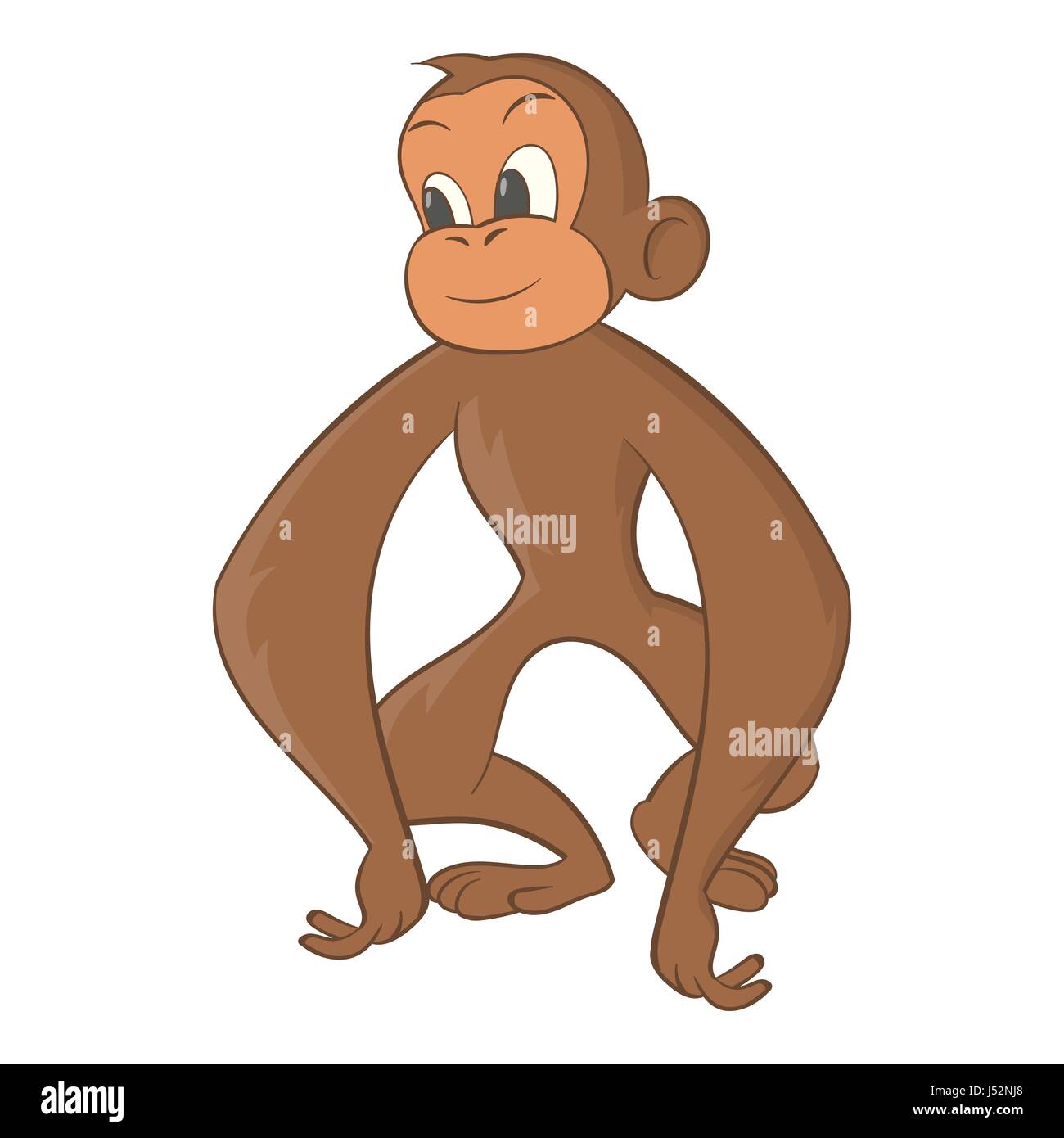 Affe-Symbol. Cartoon-Illustration der Affe Vektor Icon für web Stock ...