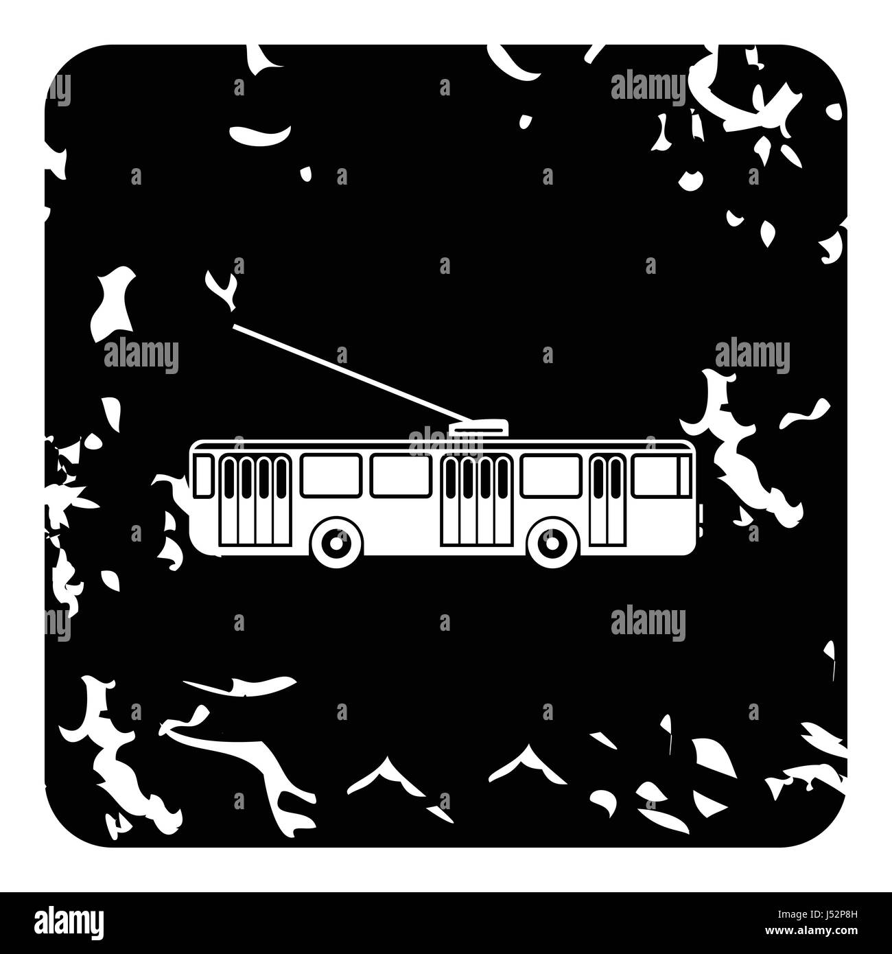 Electric bus symbol vektor vektoren Schwarzweiß-Stockfotos und -bilder ...