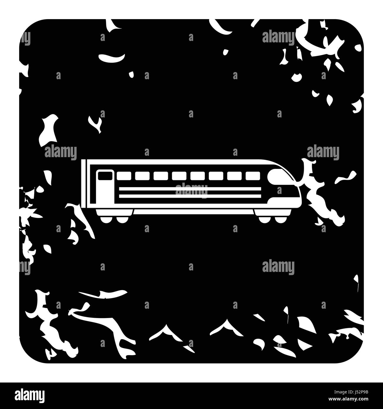 Zug-Lokomotive-Symbol. Grunge Außenillustration Zug Lok Vektor Icon für ...