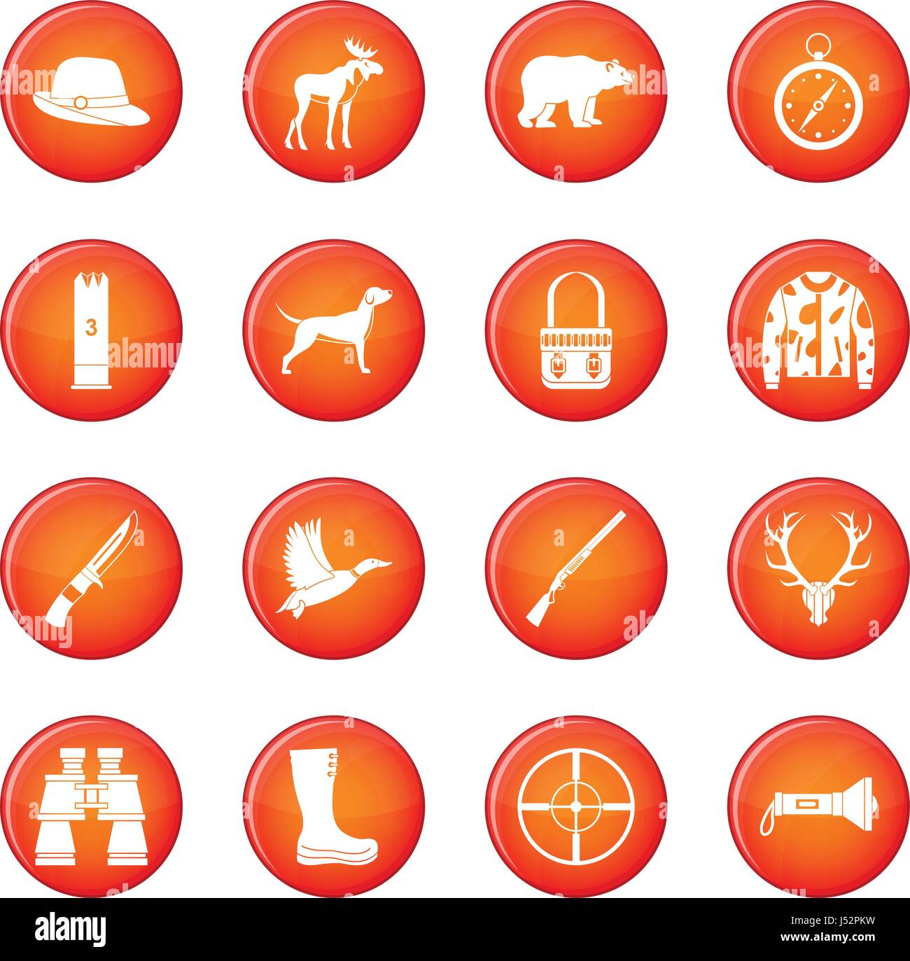 Jagd-Symbole-Vektor-set Stock-Vektorgrafik - Alamy