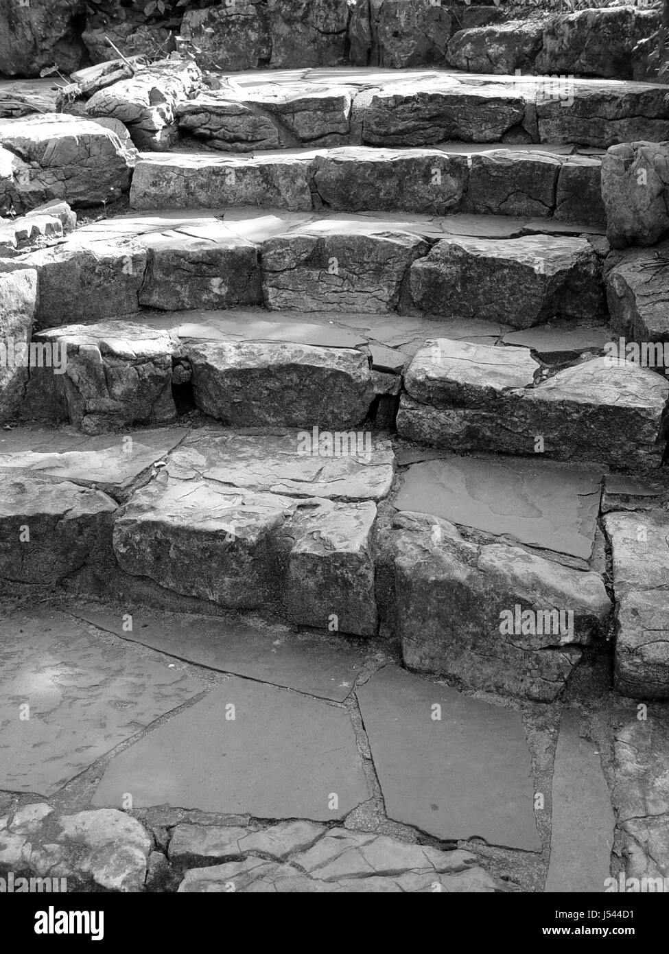 Treppen, Stein, bahnbrechenden, spärlich, stinted, allein, einsam ...