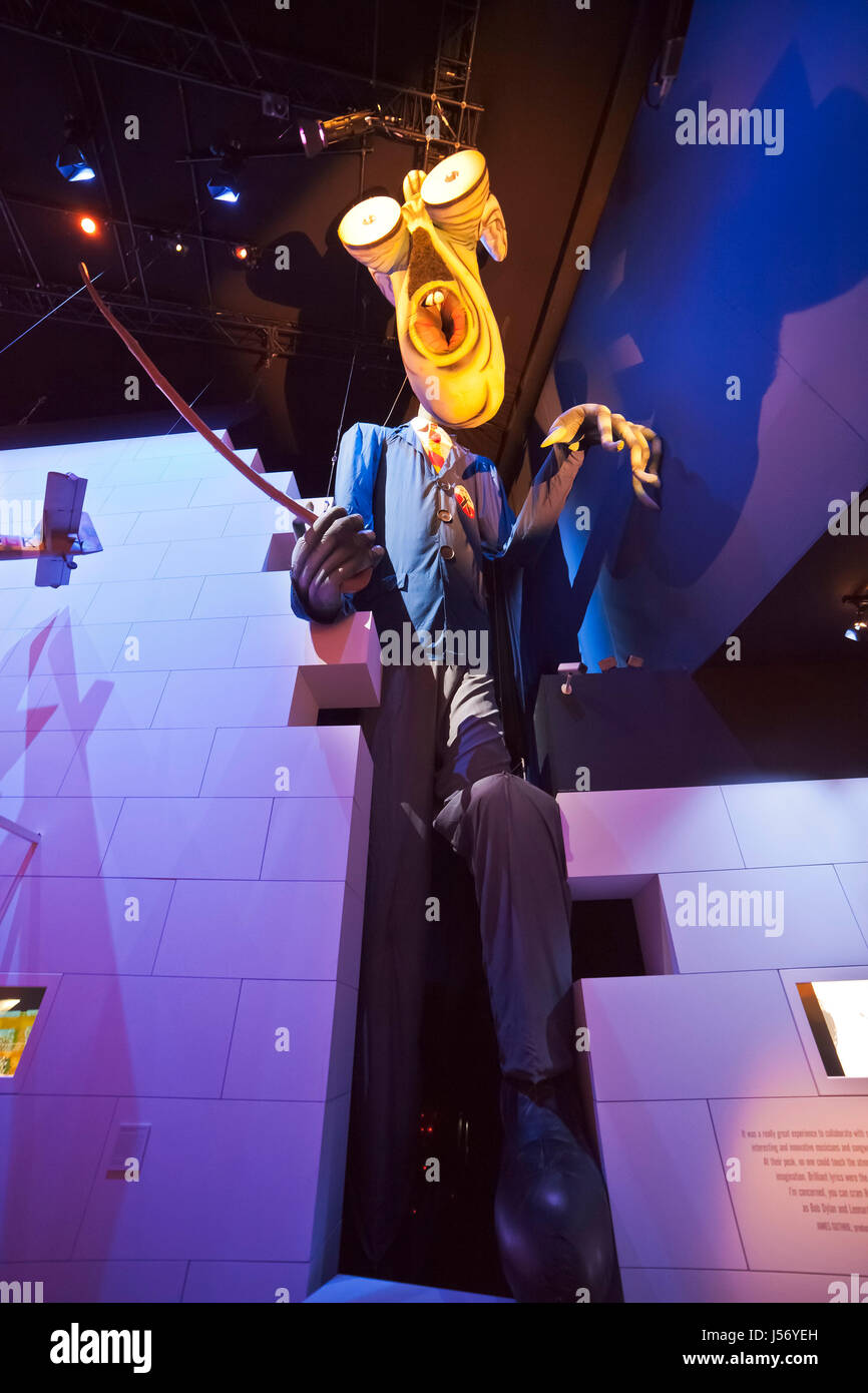 Die Pink Floyd Ausstellung ihre sterblichen Überreste im Victoria and Albert Museum, London ...