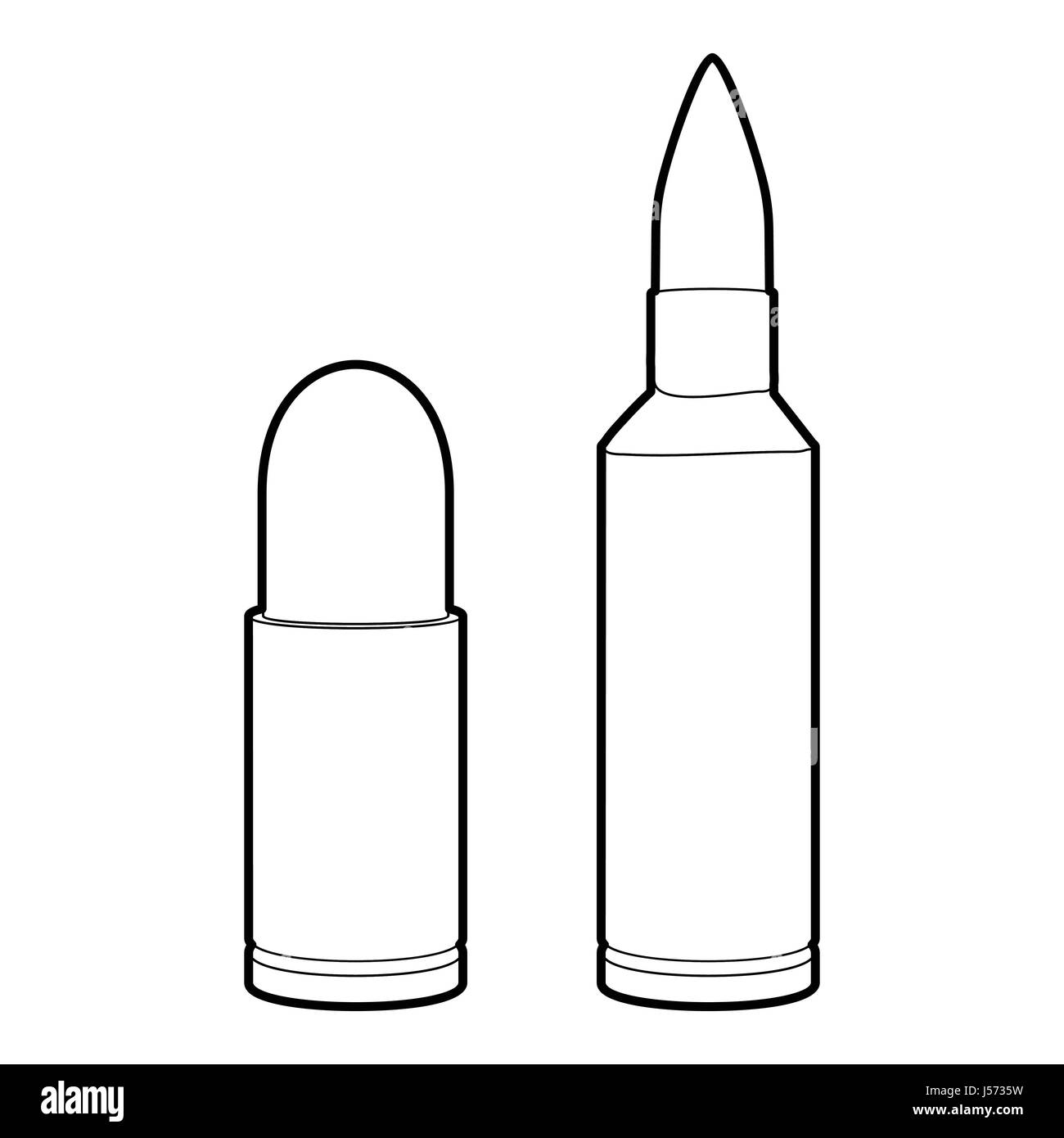 Patrone-Symbol, Umriss-Stil Stock-Vektorgrafik - Alamy