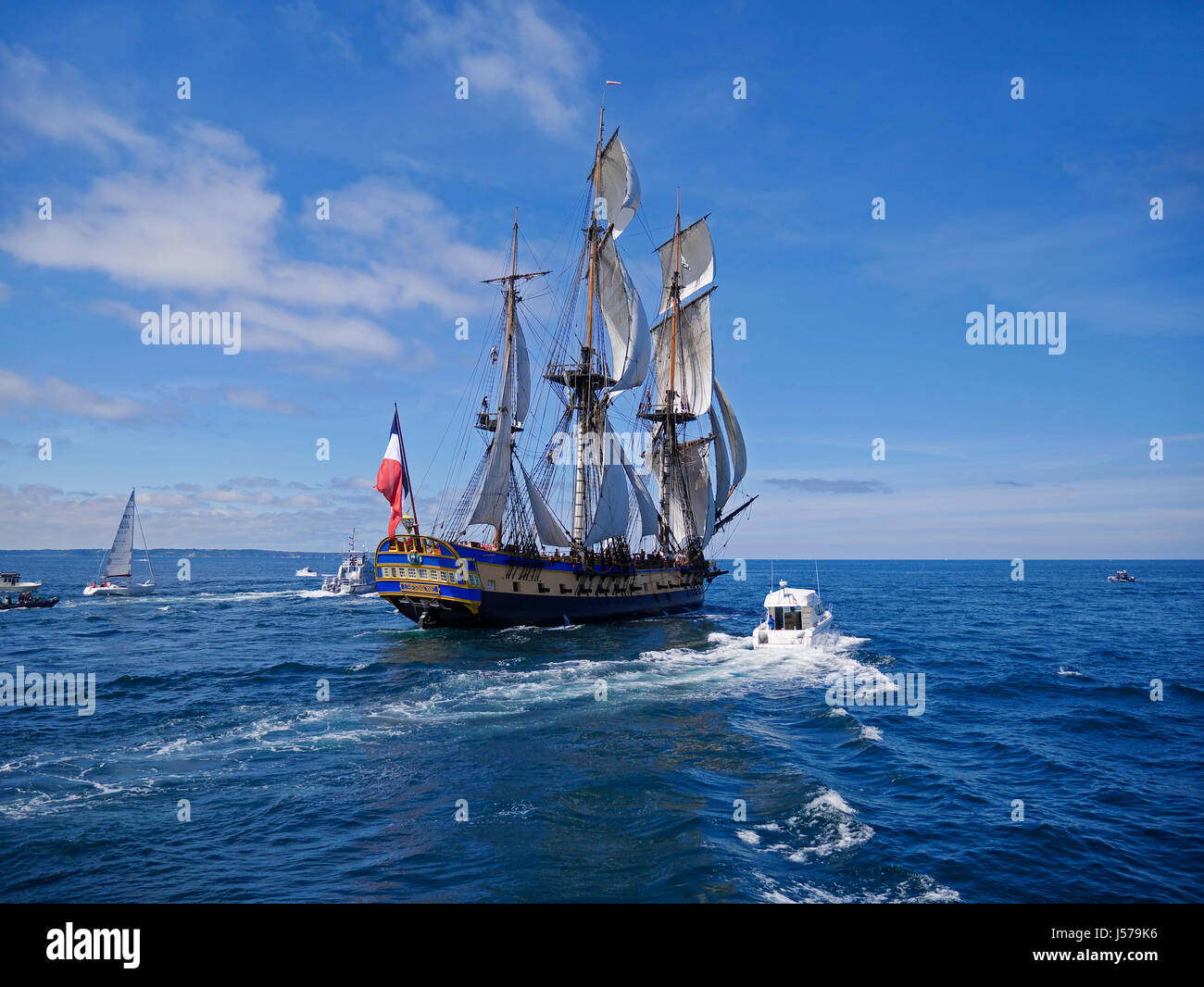 Französisch historische Schiff: L'Hermine (fregatte Nachbau der ...